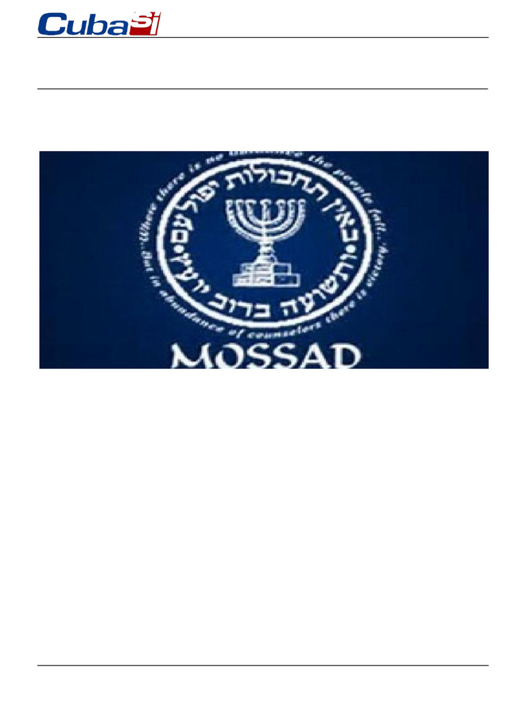 Cuba Si - Leaked Mossad Report Reveals Israel Knows Iran039s Nuclear Program Is Peaceful | PDF