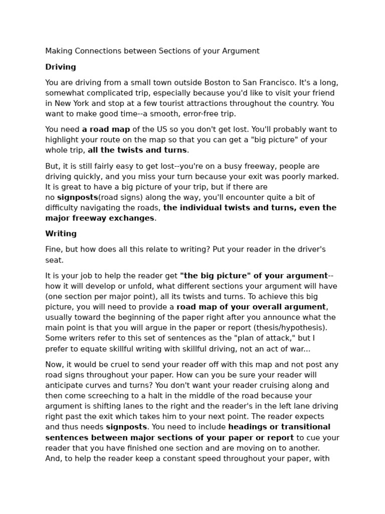 Navigating Your Argument Structure | PDF | Cognition