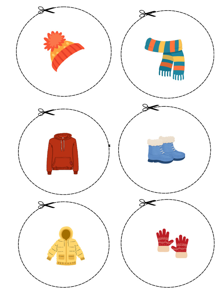 Winter Clothes Cutouts | PDF