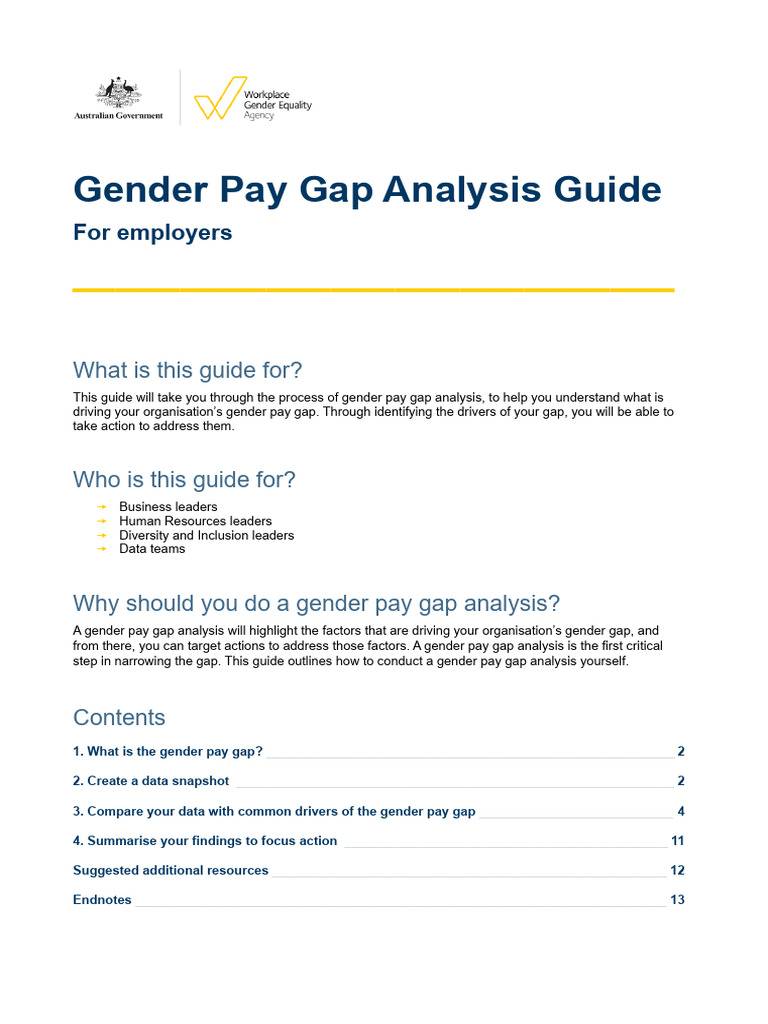 Gender Pay Gap Analysis Guide | PDF | Gender Pay Gap | Employment