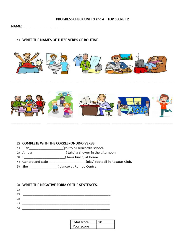 PROGRESS CHECK UNIT 3 and 4 TOP SECRET 2 | PDF