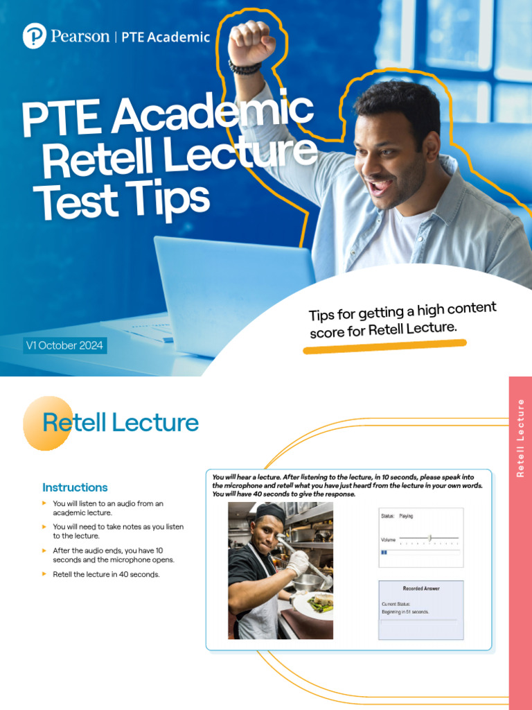 Retell Lecture Test Tips | PDF | Recipe | Chef