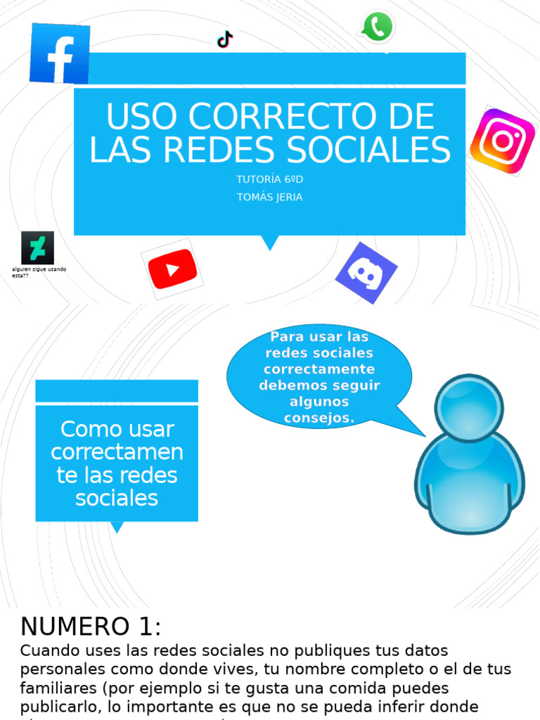 Uso Correcto de Las Redes Sociales | PDF