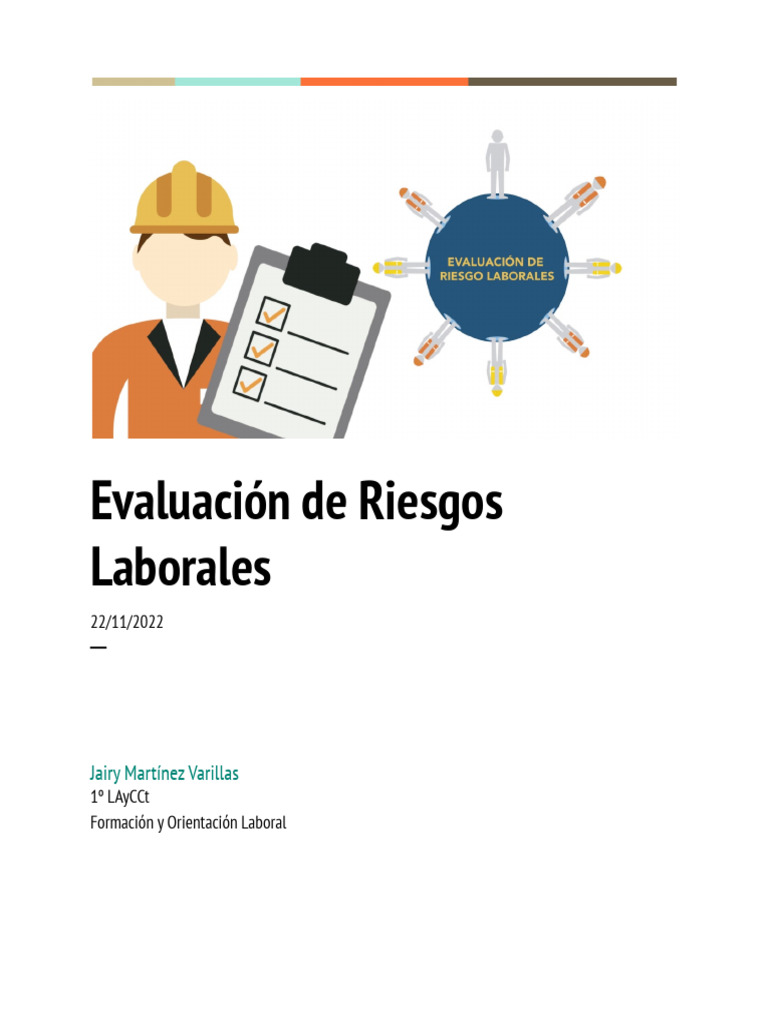 Evaluación de Riesgos Laborales | PDF