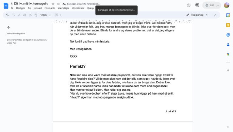 Dit Liv, Mit Liv, Teenageliv | PDF