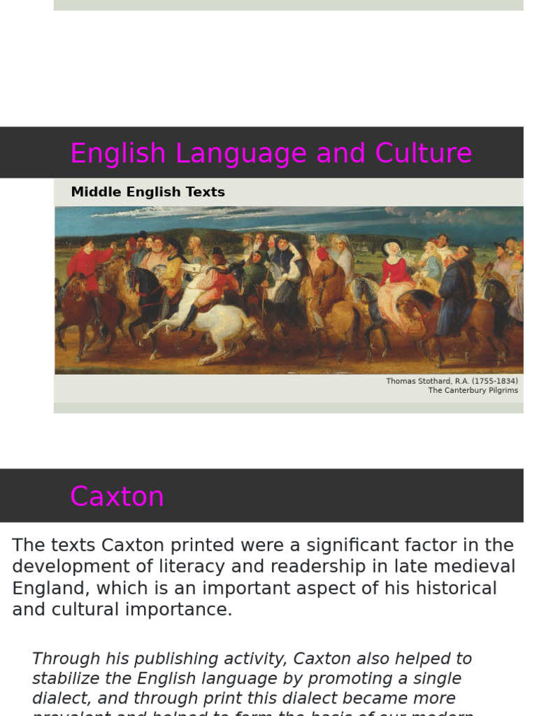 Class 6 - Middle English Texts | PDF | The Canterbury Tales | English ...