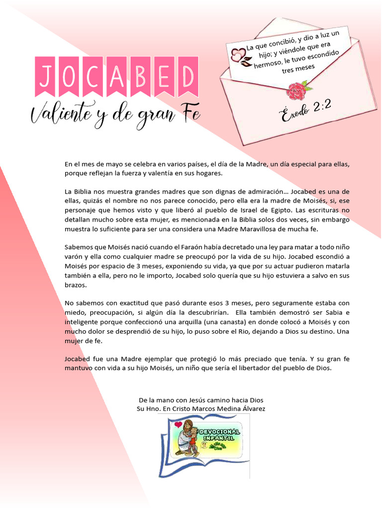 Jocabed: Fe y Valentía Maternal | PDF | Ciencias sociales | Ficción general