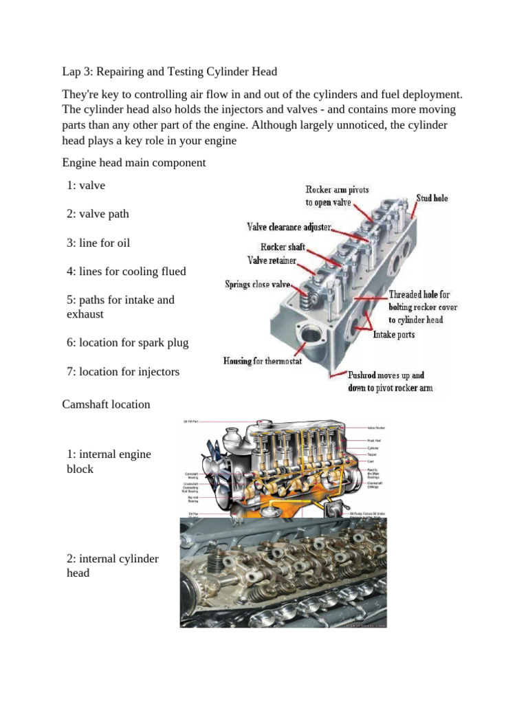 Cylinder Head Repair and Testing Guide | PDF
