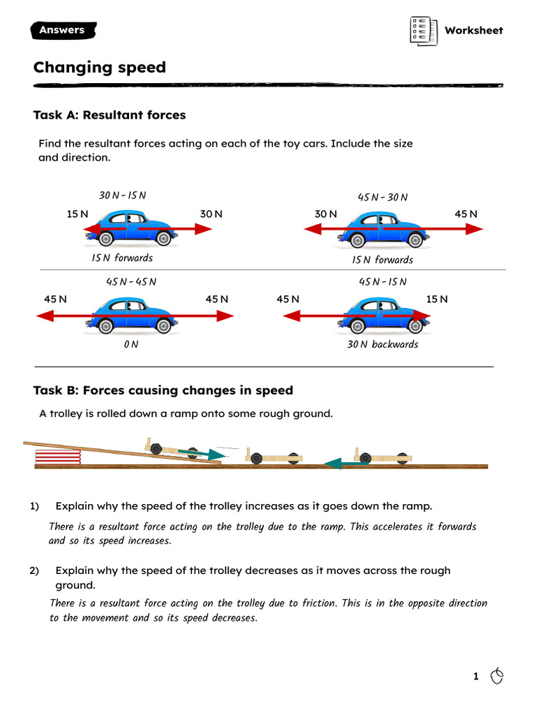 worksheet-answers | PDF | Force | Mechanical Engineering