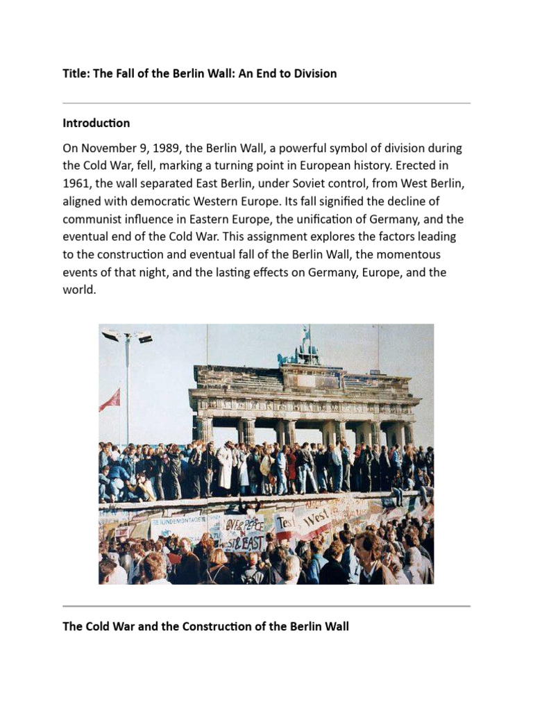 fall | PDF | Berlin Wall | Cold War