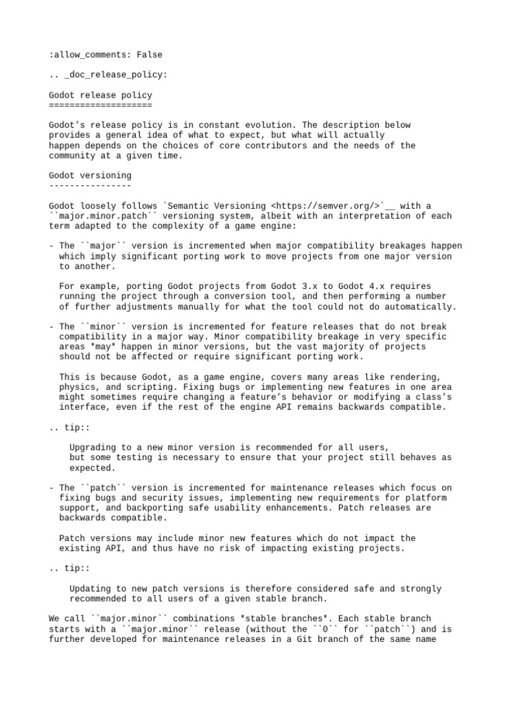 Release Policy.rst | PDF | Information Technology | Computer Science