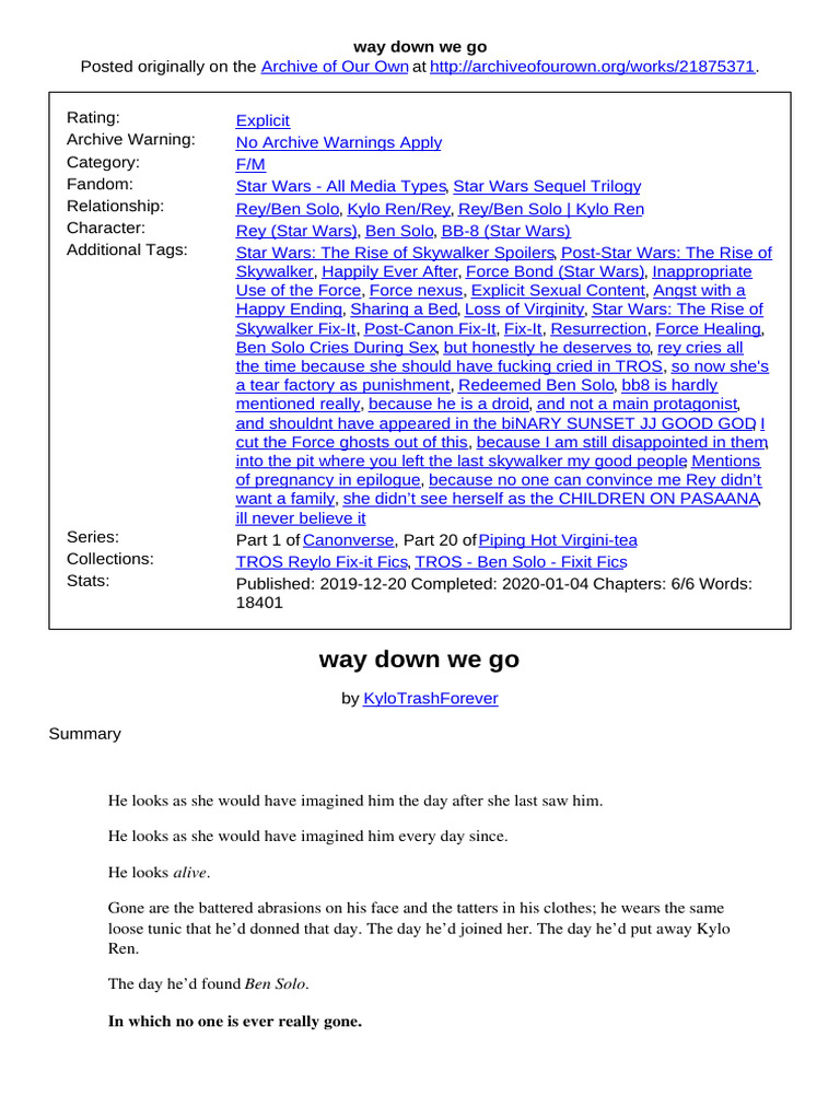 Way Down We Go | PDF | General Fiction