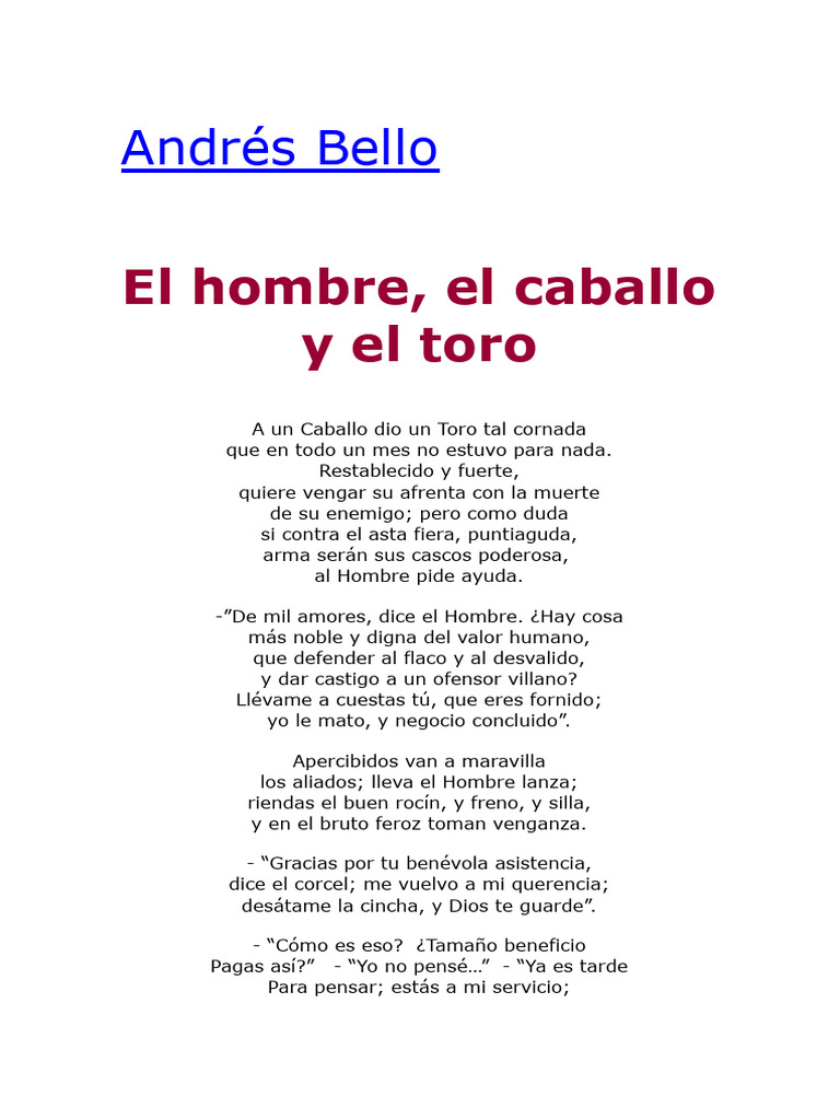 El hombre, el caballo y el toro: Venganza y lealtad | PDF