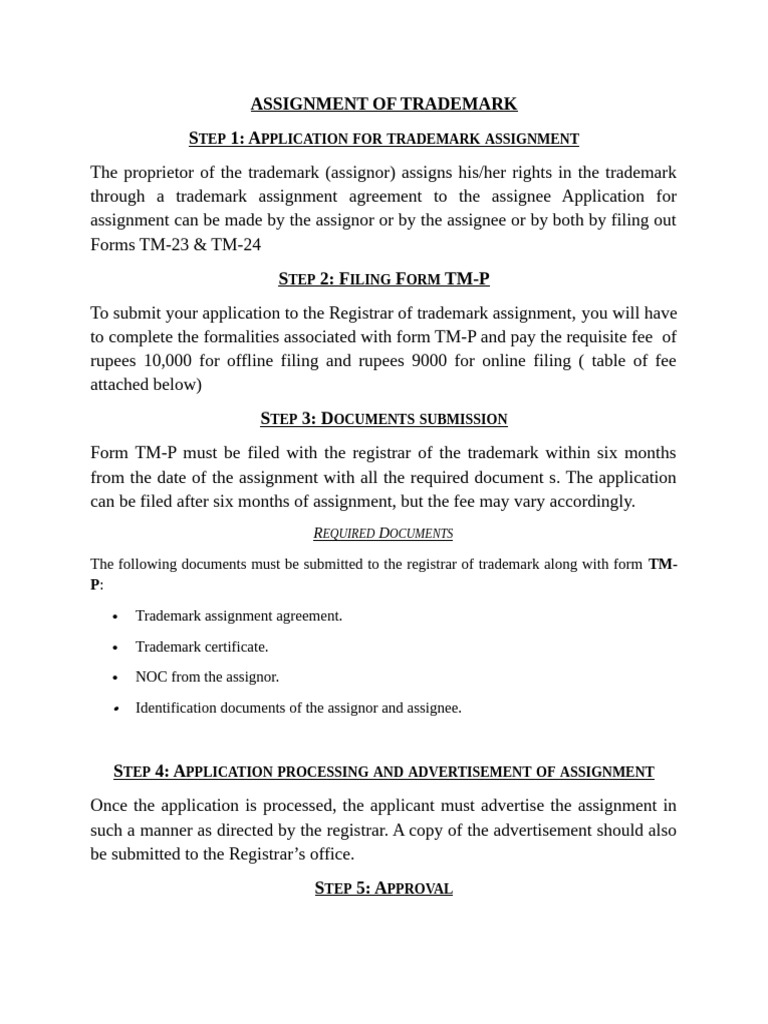 Assignment of Trademark | PDF | Trademark | Assignment (Law)