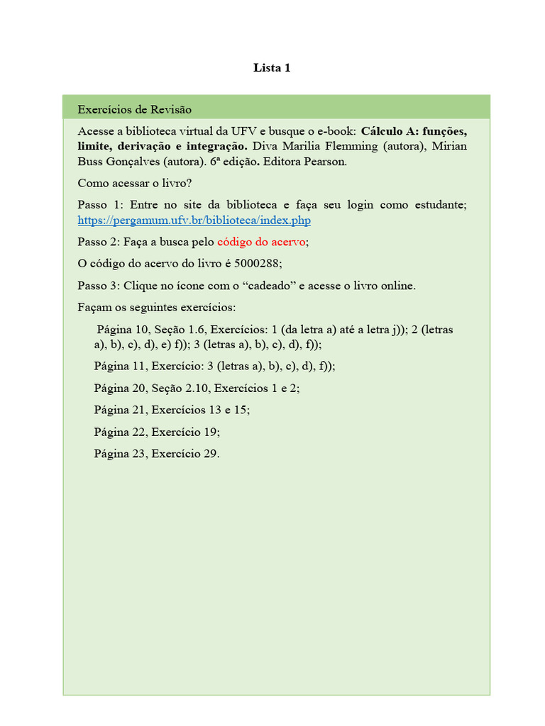 Lista 1 | PDF