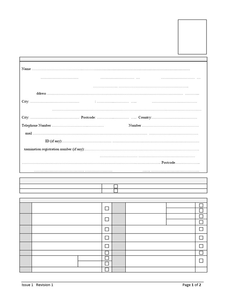 Part-66 Module Examination Application Form Rev1 - 0 | PDF
