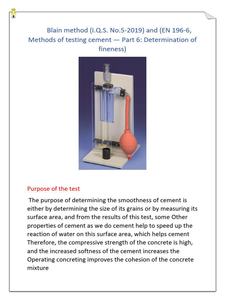 Cement Fineness Testing Method Guide | PDF | Cement | Concrete