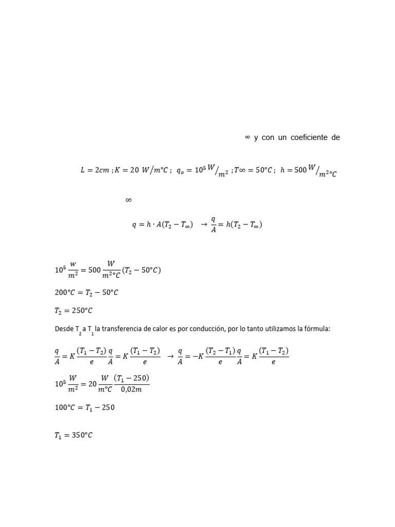 Ejercicios Resueltos de Transferencia de Calor | PDF | Transferencia de calor | Conduccion termica