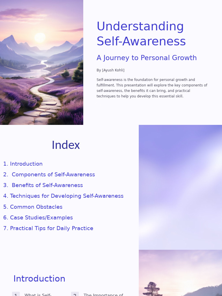 Understanding Self Awareness | PDF | Self Awareness | Personal Development