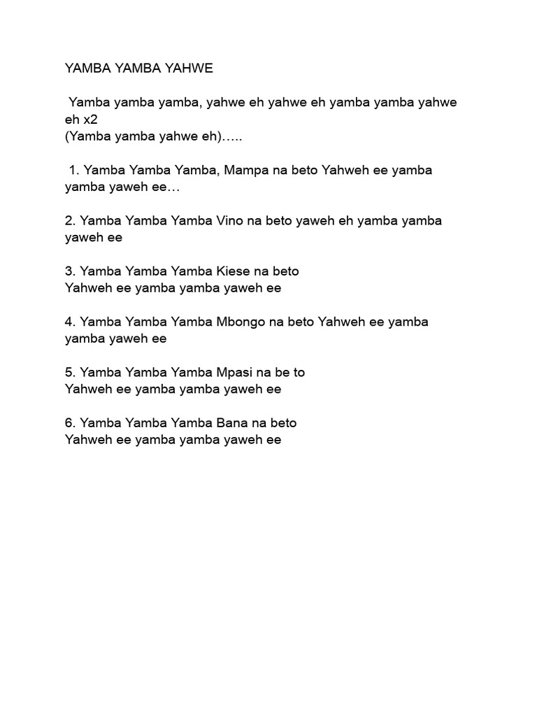 Yamba Yamba | PDF | Religion & Spirituality