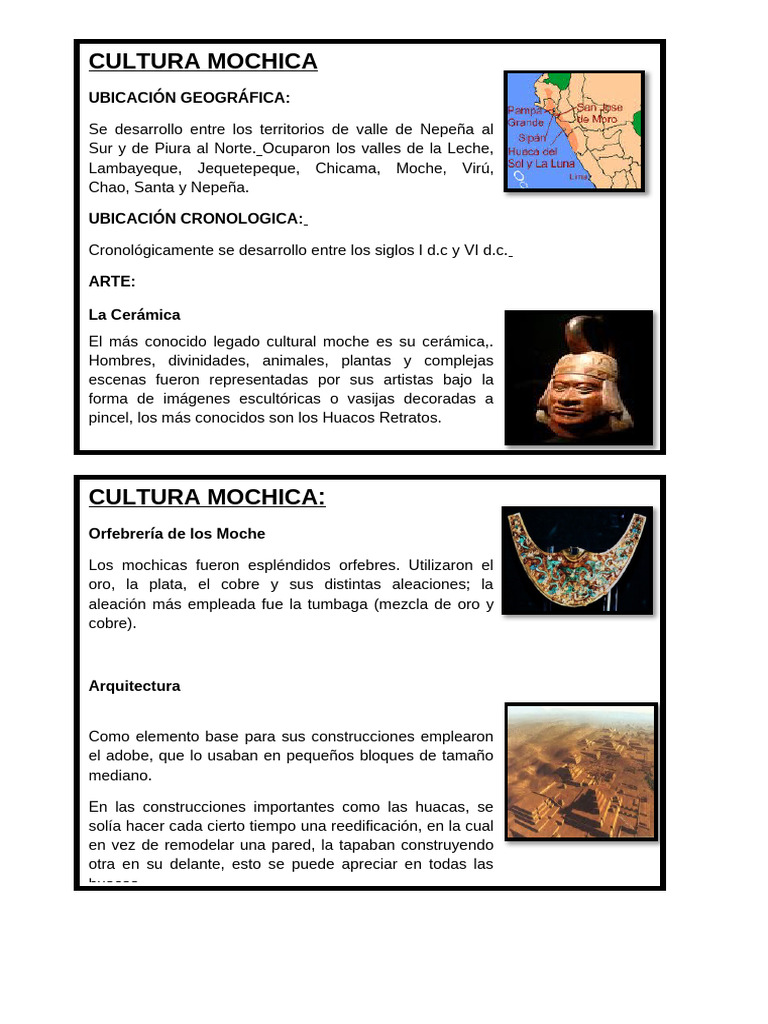 Ficha Informativa de Las Culturas Del Peru | PDF