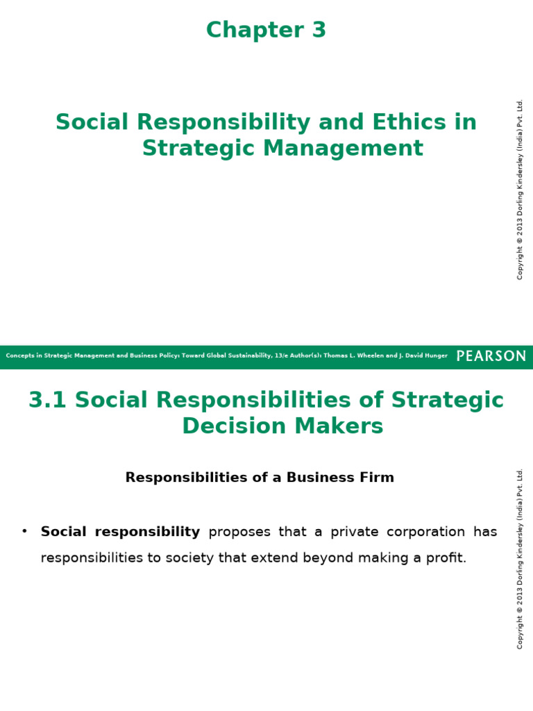 Ch-3 Social Responsibility and Ethics | PDF | Strategic Management ...