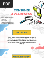 Consumer Awareness Report Final | PDF | Methodology | Sampling (Statistics)