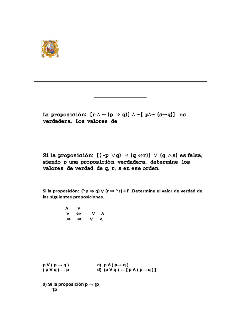 Practica Dirigida 1 | PDF | Proposición | Interpretación (filosofía) Practica Dirigida 1 | PDF | Proposición | Interpretación (filosofía)