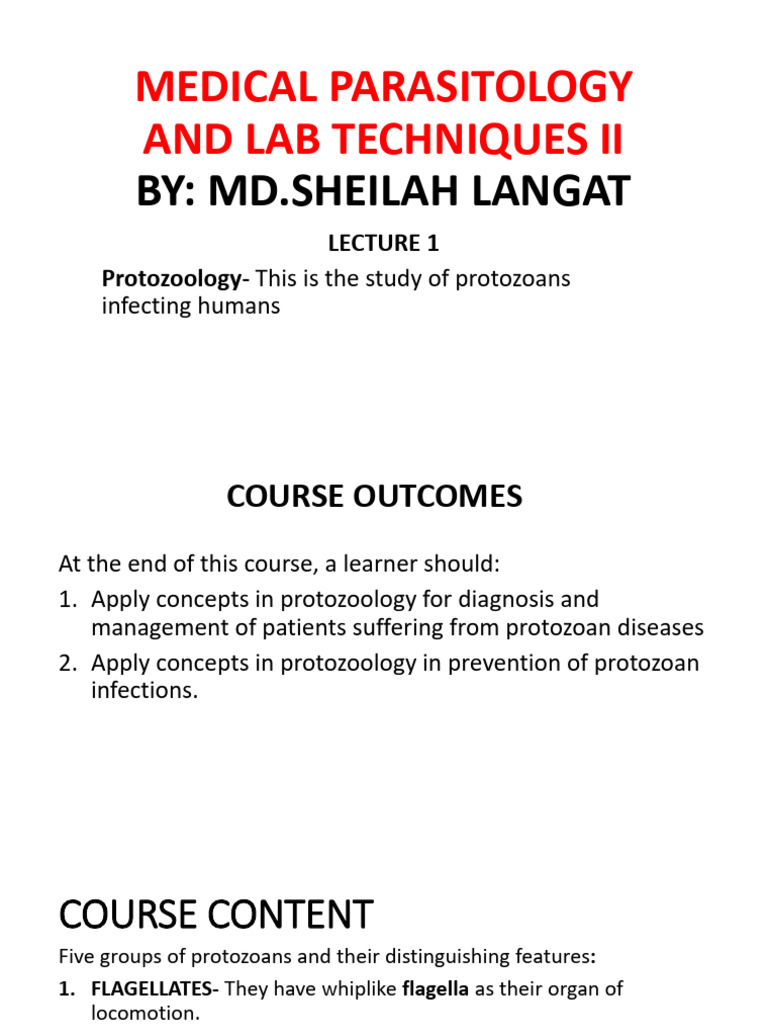 Protozoology in Human Parasitology | PDF
