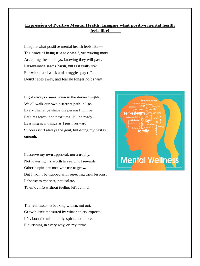 Expression of Positive Mental Health | PDF