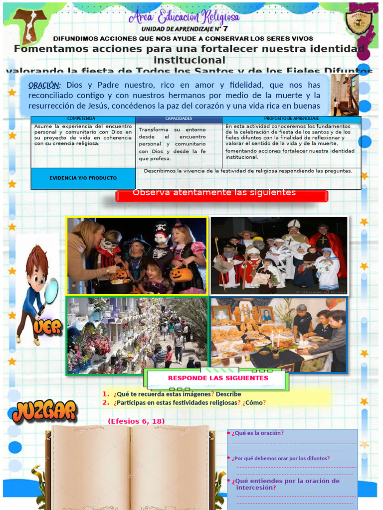 FICHA DE TODOS LOSSANTOS 2°DO | PDF