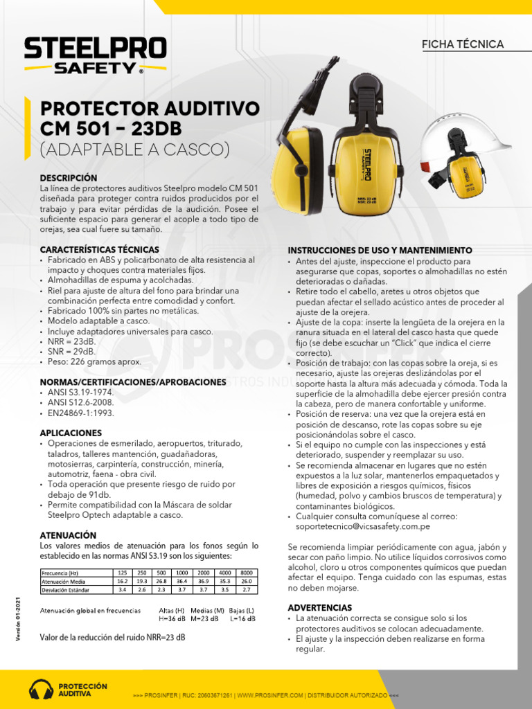 35 FT Orejeras Steelpro | PDF