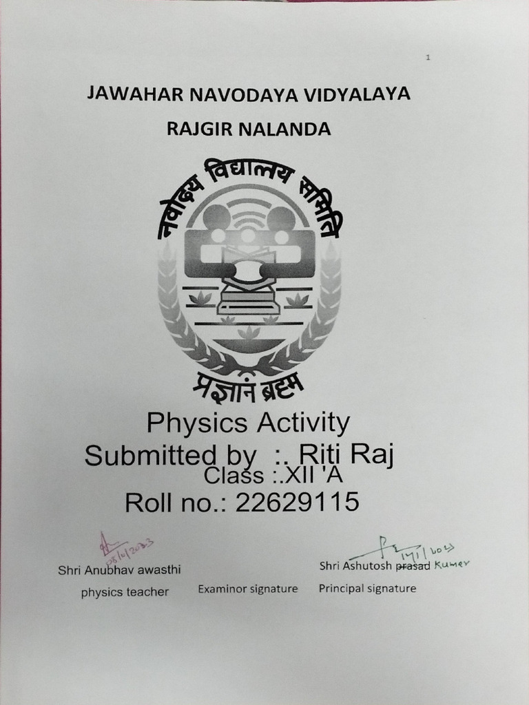 Activity File of Physics | PDF