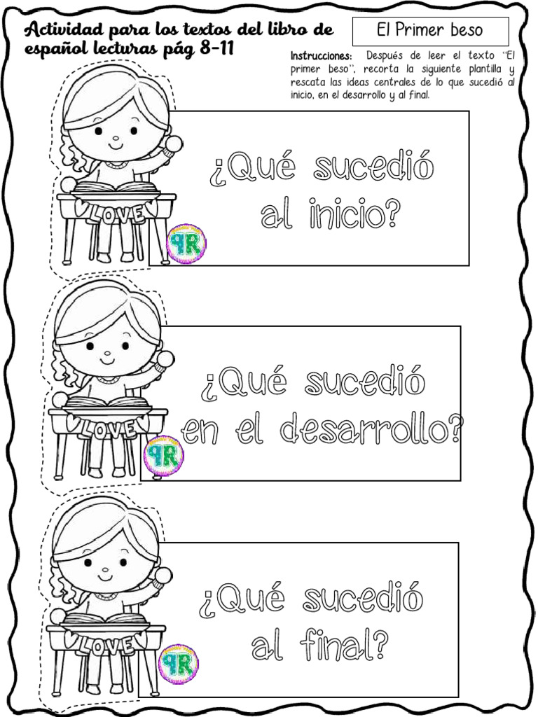 Actividad para Los Textos Del Libro de Español Lecturas Pág 8-11 | PDF ...