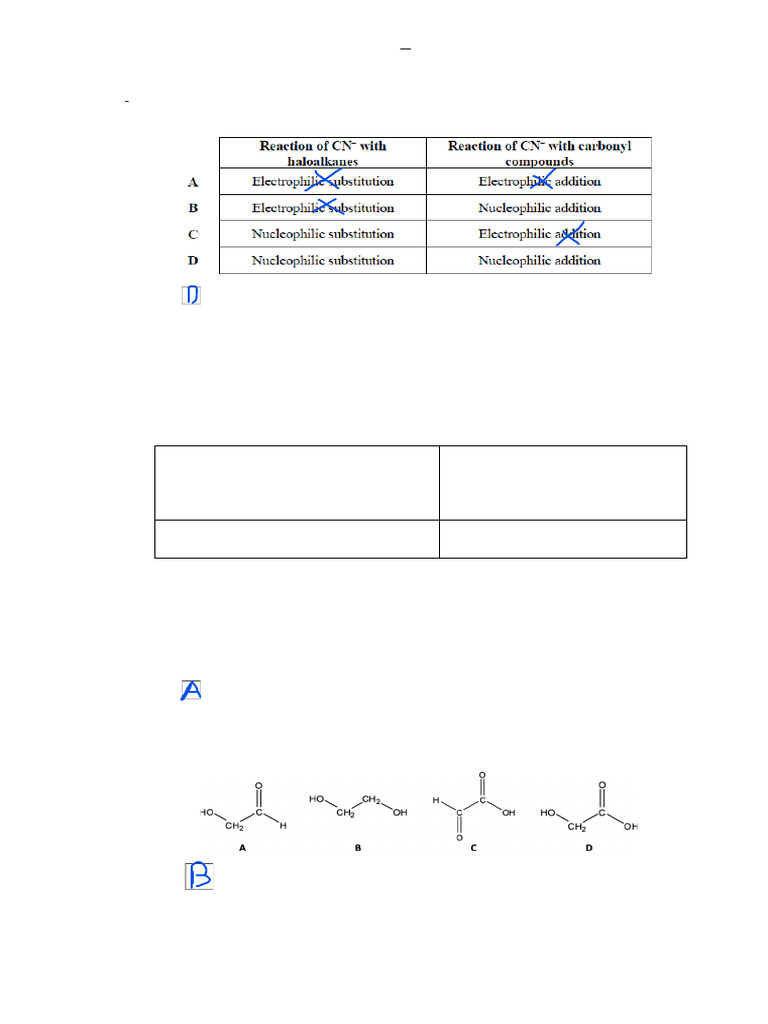 HW 2 - Carbonyls Questions | PDF | Chemical Reactions | Chemical Compounds