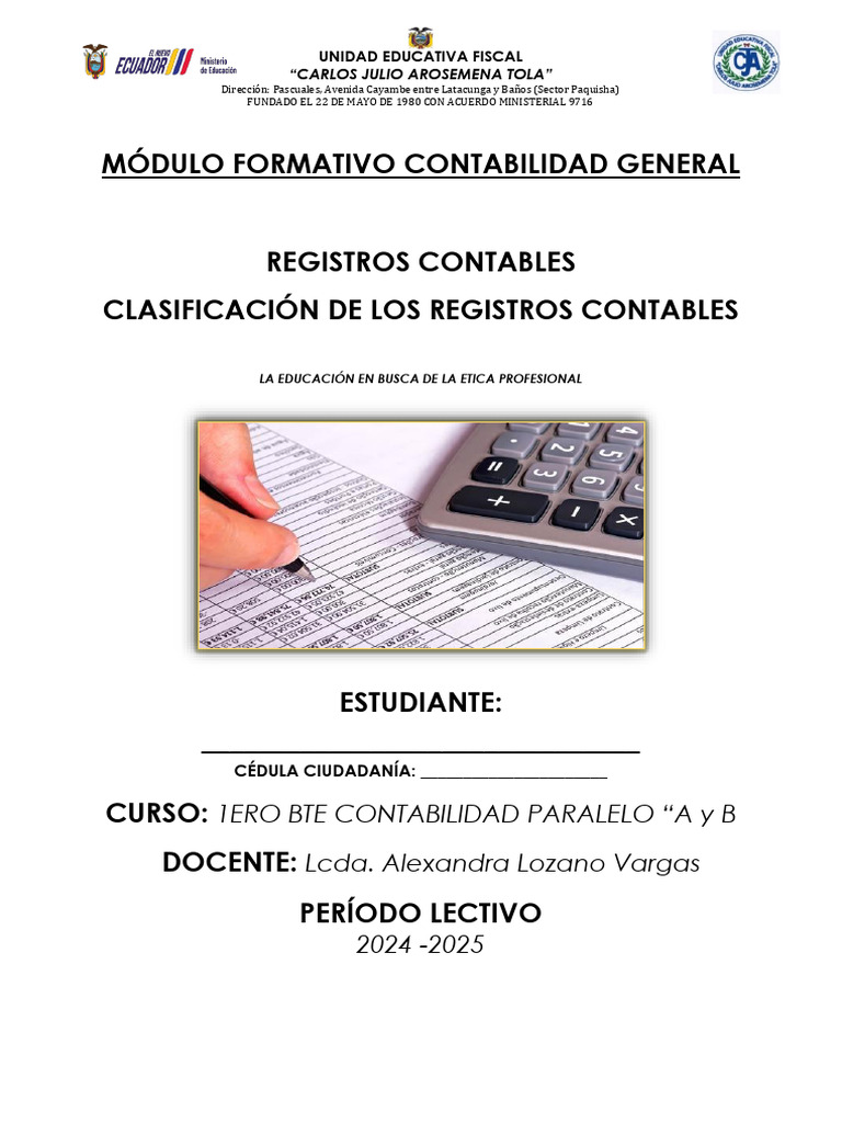 MF Contabilidad General 1AyB | PDF | Contabilidad