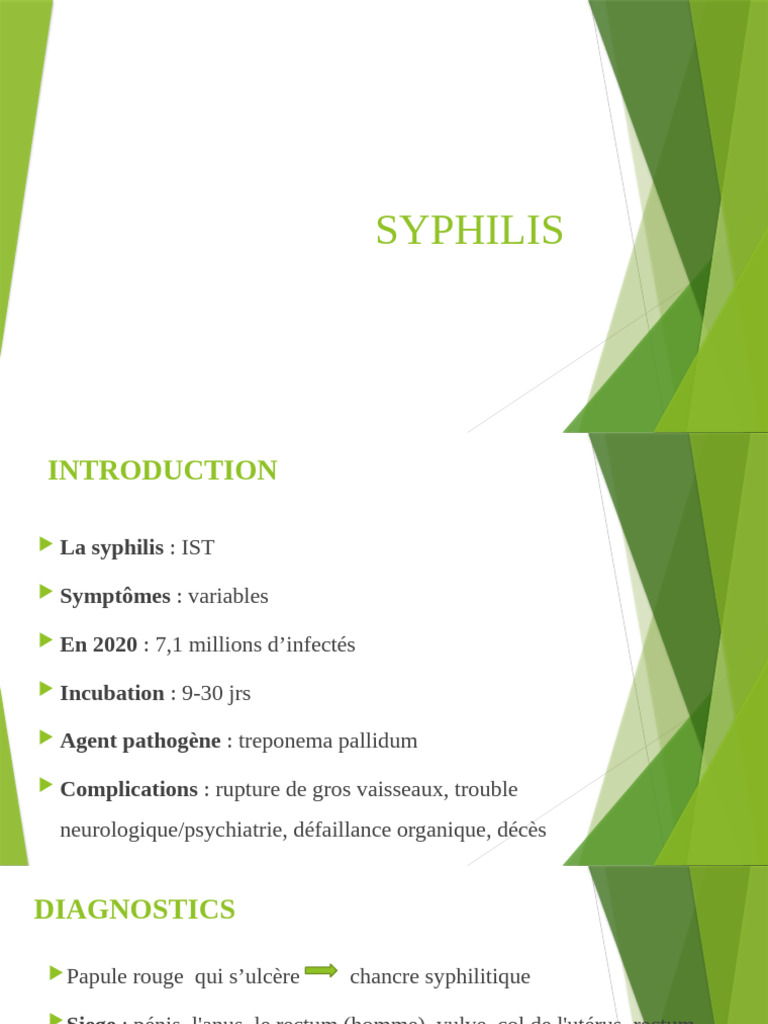 Syphilis : Symptômes et Traitement | PDF | Développement personnel ...