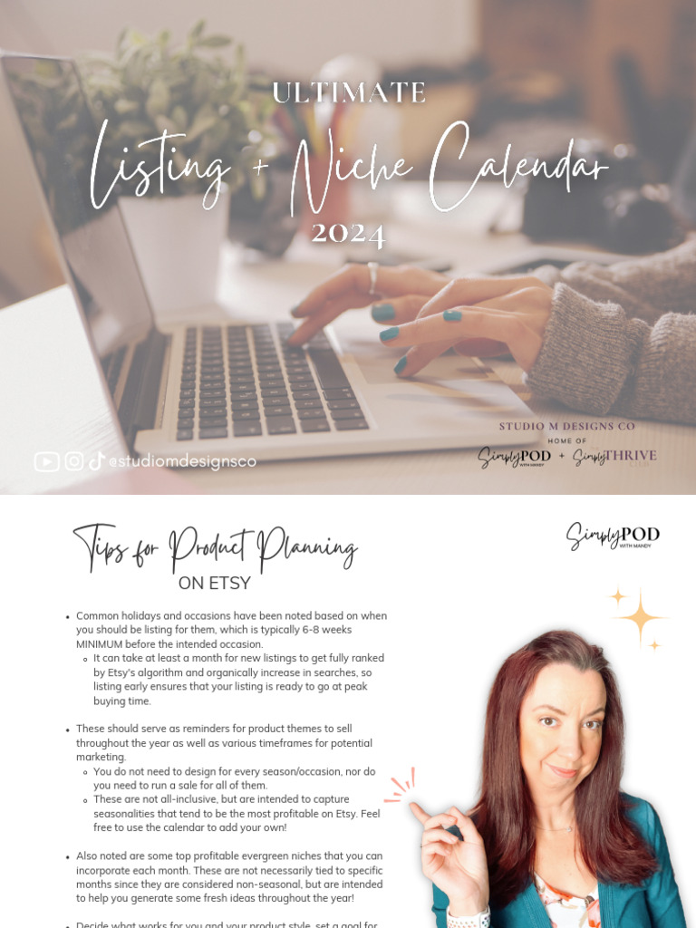 Etsy Niche Calendar 2025 Guide | PDF | Observances
