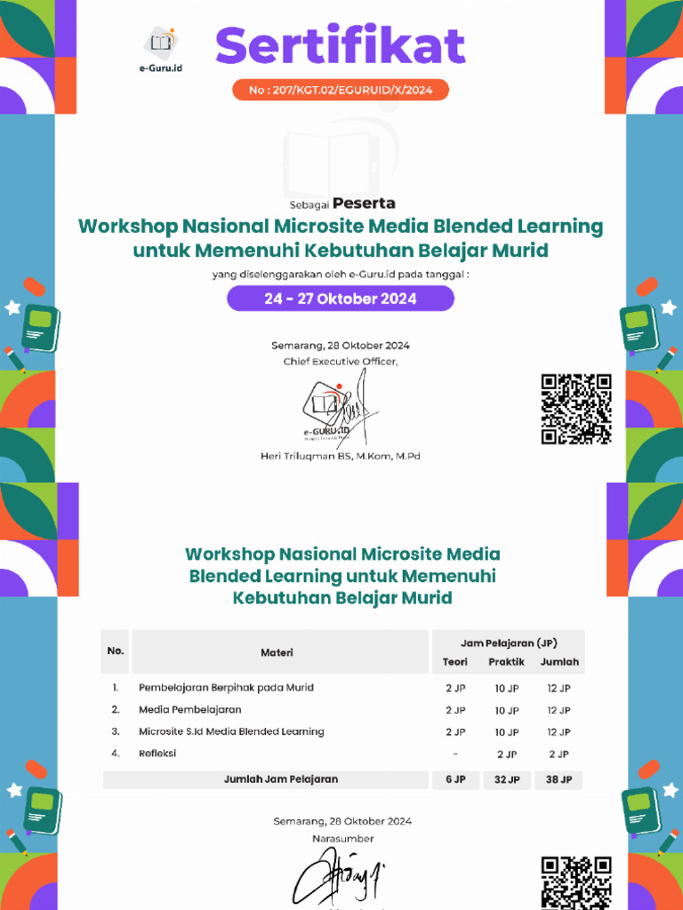 ANDIKA, S.PD - Workshop Nasional 38JP - Microsite Media Blended Learning Untuk Memenuhi ...