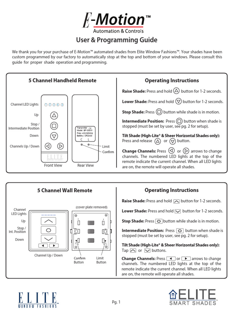 E-Motion-Programming-Instructions_LR-1 | PDF | Manufactured Goods