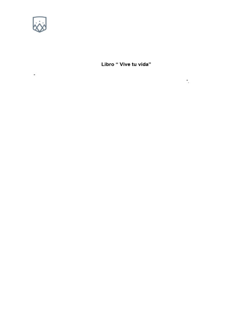 A1 Intro Vive Tu Vida Libro | PDF | Autoestima