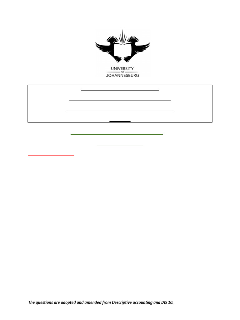 Events After Reporting Period Tutorial | PDF | Financial Statement ...
