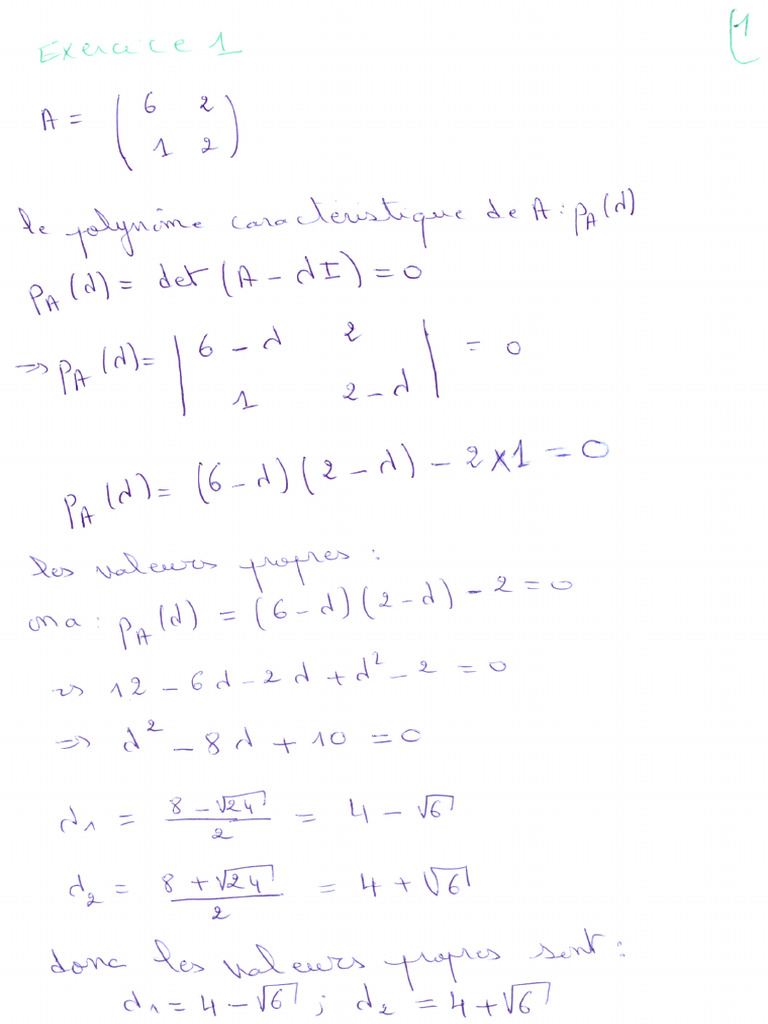Correction Des Exercies Serie 4 Diagonalisation | PDF