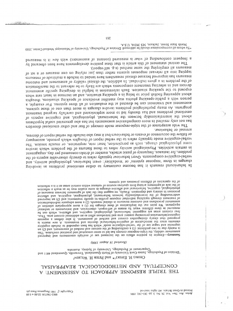 The Triple Response Approach | PDF