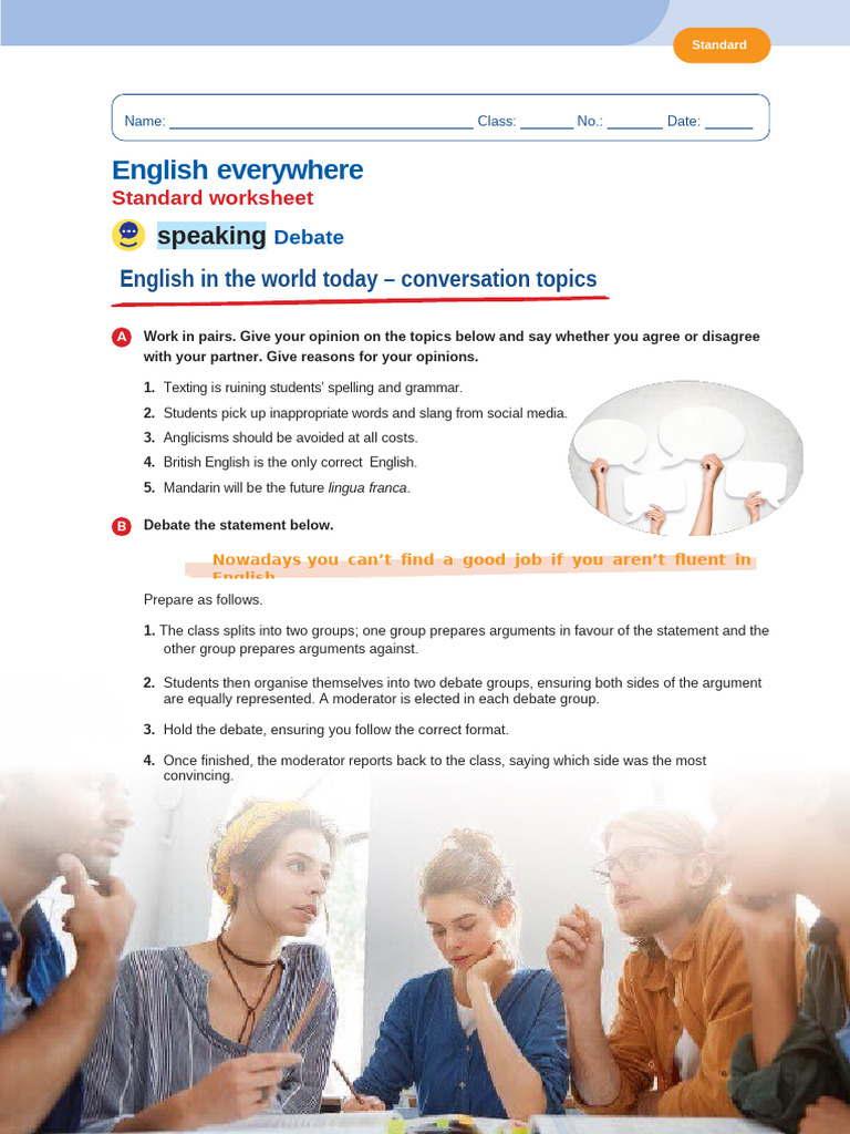 Thup12 U1 2 Standard Speaking | PDF