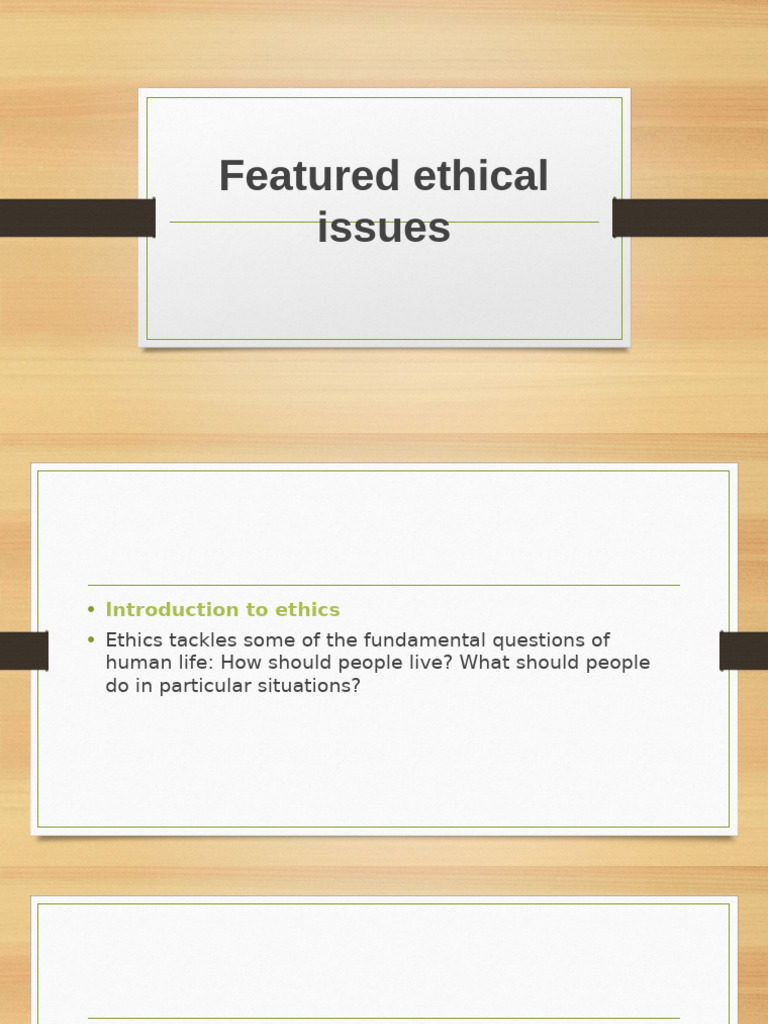 Featured Ethical Issues | PDF