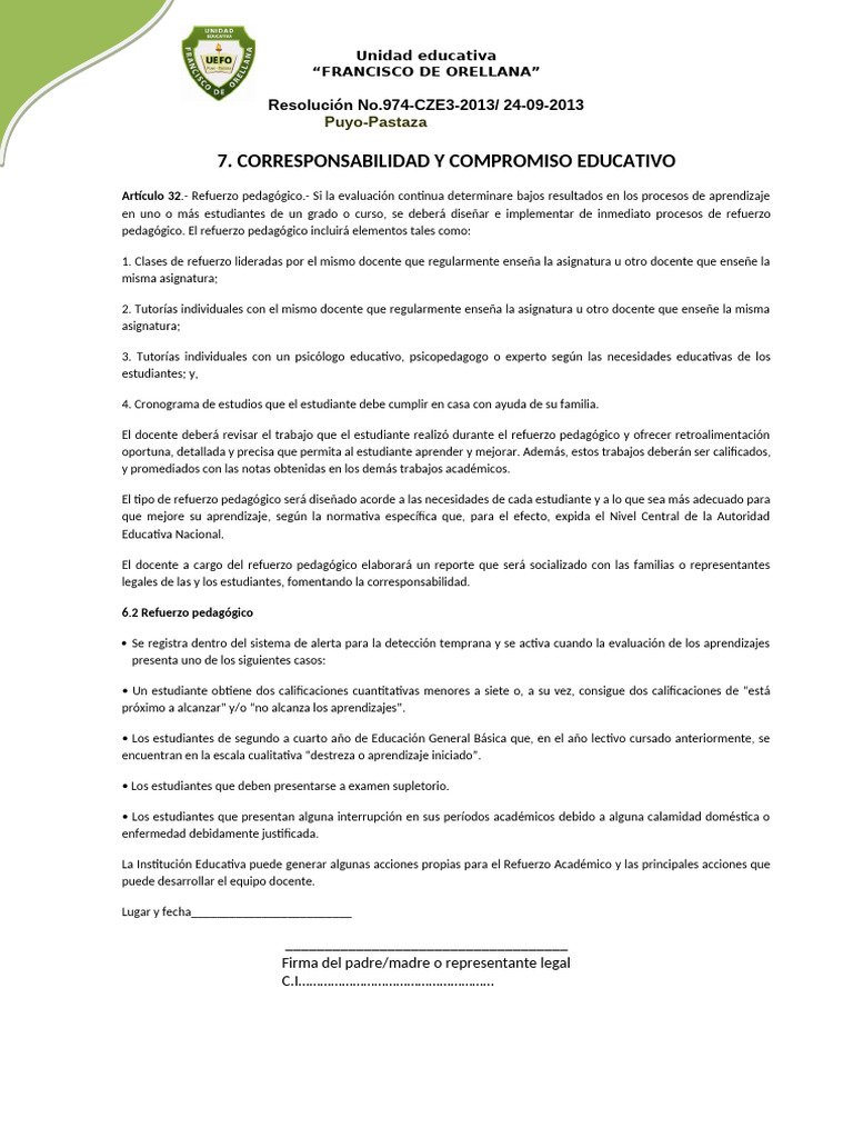 7.corresponsabilidad y Compromiso Educativo A PPFF | PDF | Maestros | Pedagogía