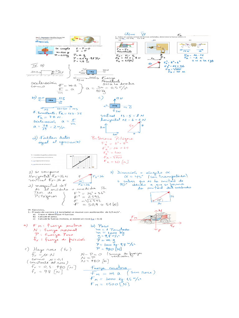 Fuía-Fuerzas (Desarrollo Ejericicios) | PDF