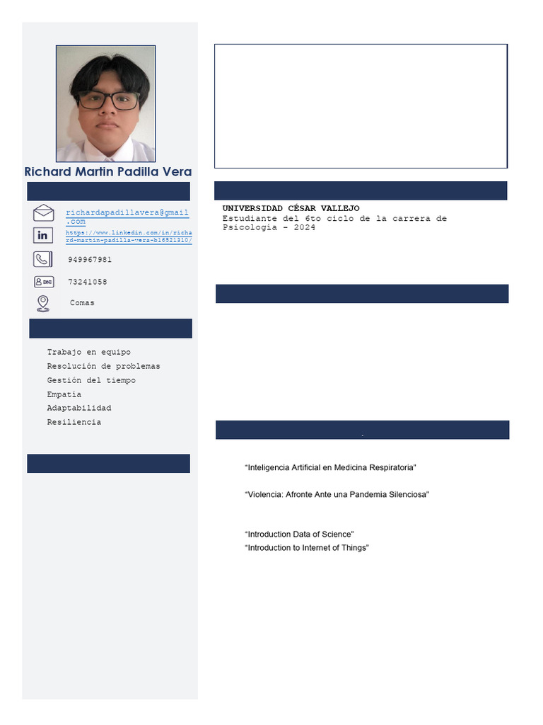 CV Richard Tutoria | PDF | Informática
