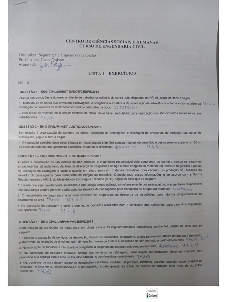 Lista 02 - Gabriel Hoffmann | PDF